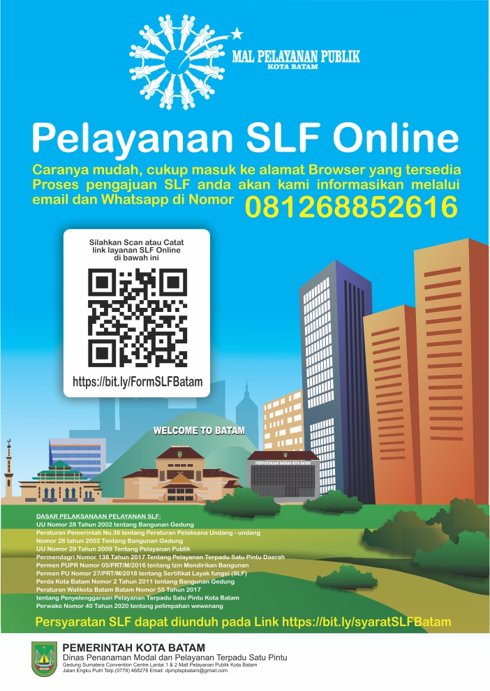 PENDAFTARAN SLF (Sertifikat Layak Fungsi) - DPMPTSP Kota Batam